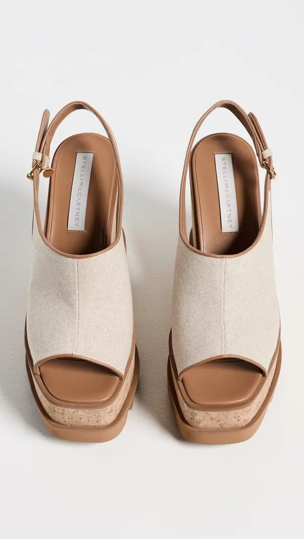 Stella McCartney Slingback Wedge Sandals