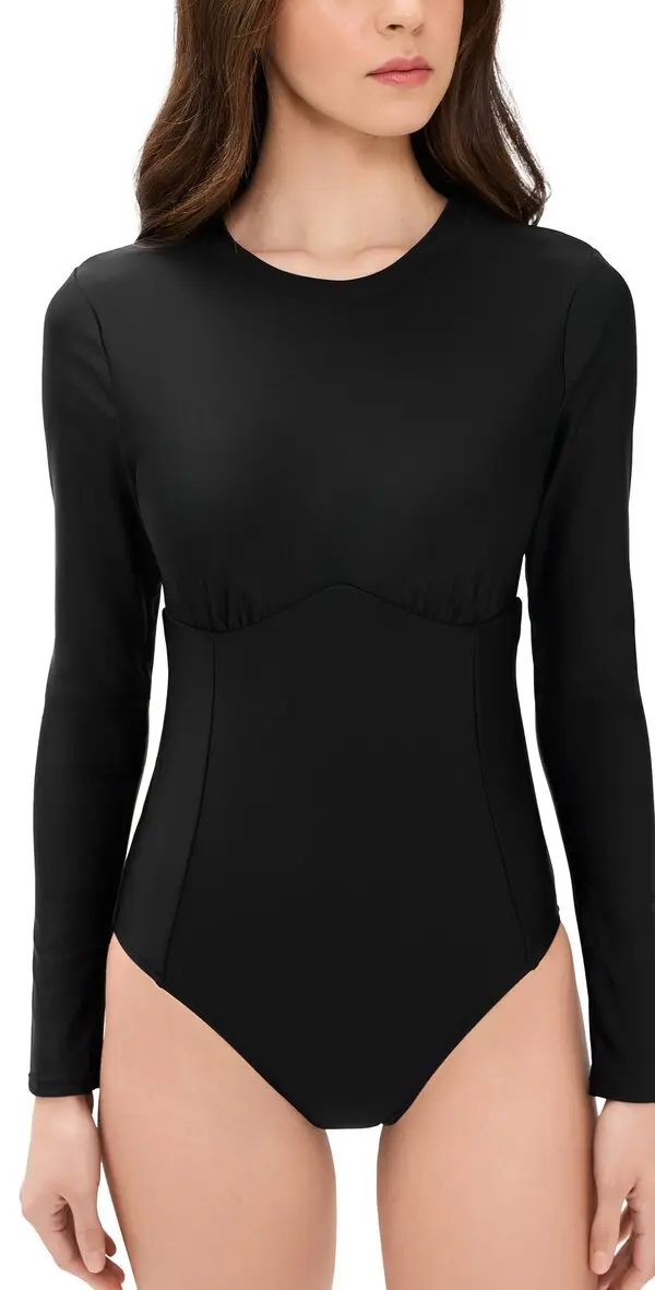 L'Agence Solid Lambert One Piece - Black