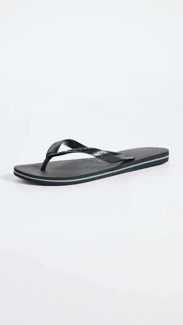 Havaianas Brazil Flip Flops - Black
