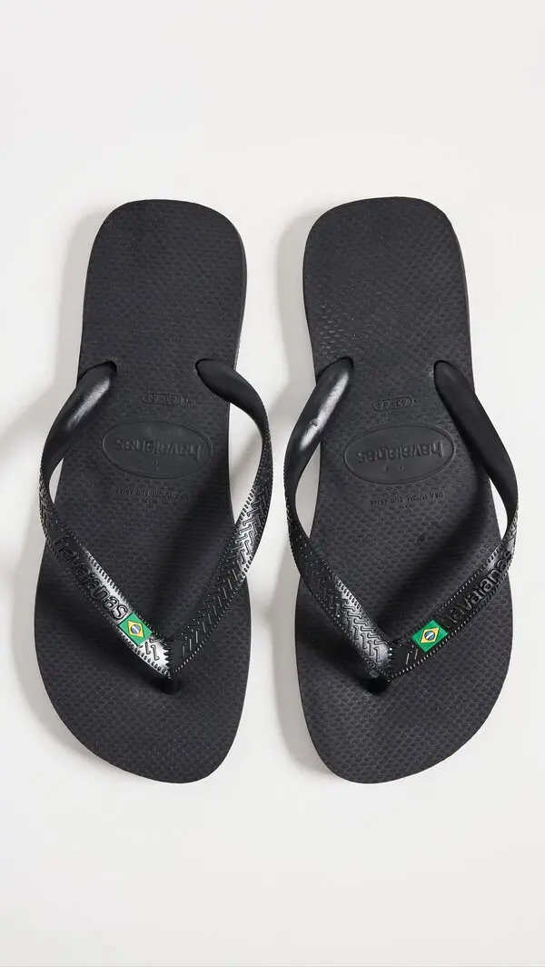 Havaianas Brazil Flip Flops - Black