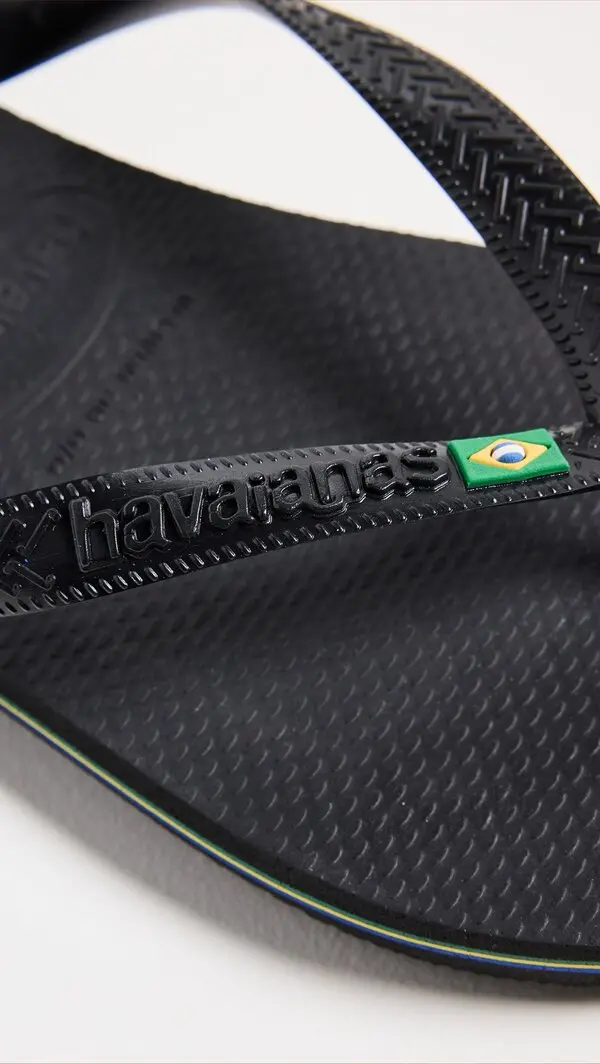 Havaianas Brazil Flip Flops - Black