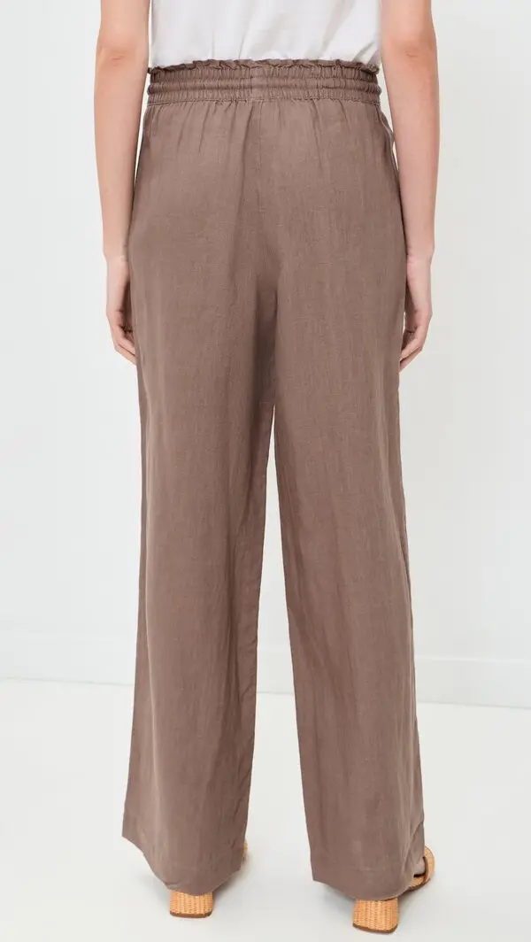 Splendid Stella Linen Paperbag Pants - Wicker