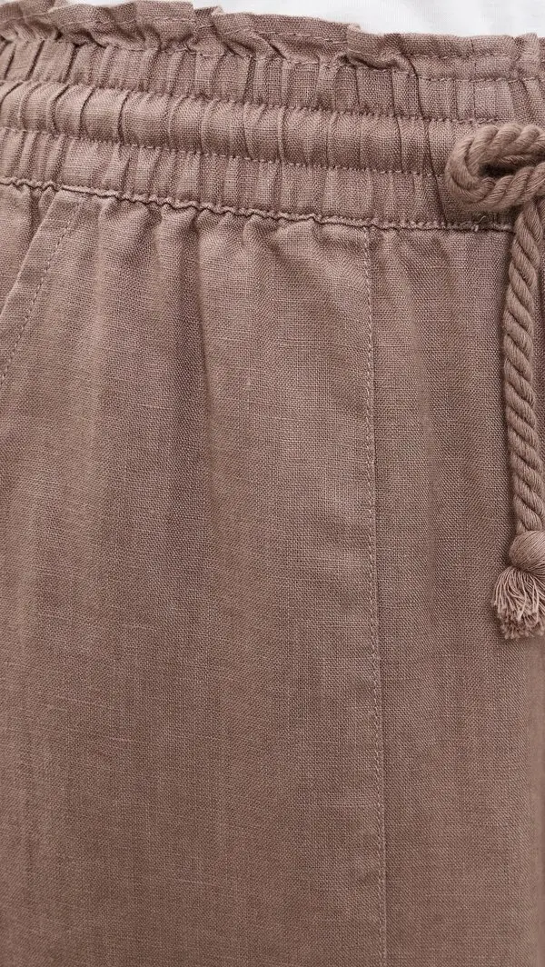 Splendid Stella Linen Paperbag Pants - Wicker