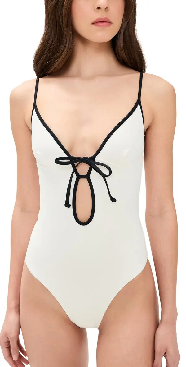 Onia Soleil One Piece - Egret/black