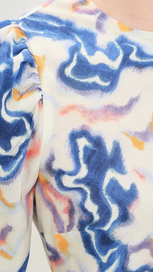 Ulla Johnson Samar Short Sleeve Silk Maxi Dress - Prism
