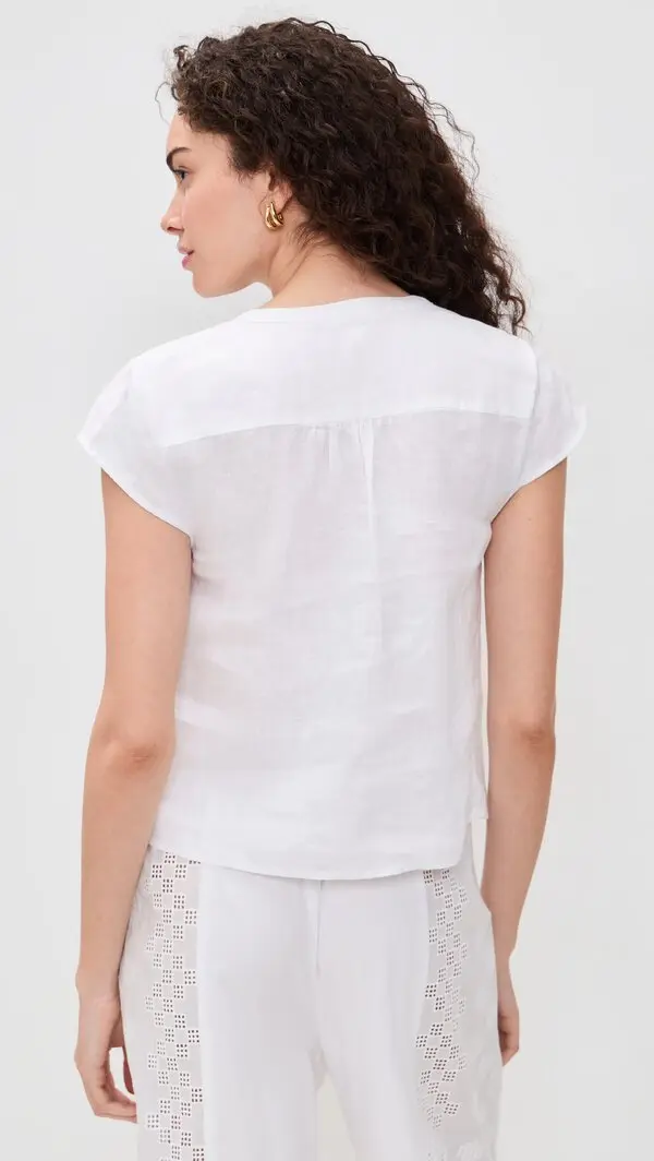 Splendid Linen Pintuck Top