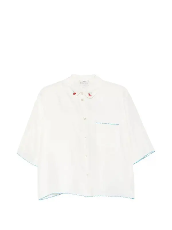 FORTE_FORTE Scallop-trim Shirt