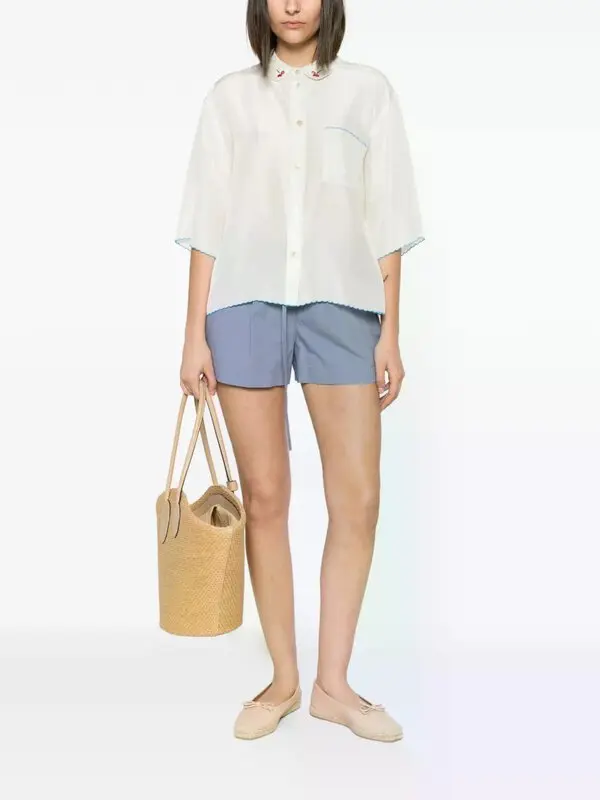 FORTE_FORTE Scallop-trim Shirt