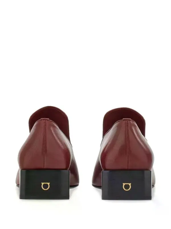 FERRAGAMO Square Toe Loafers