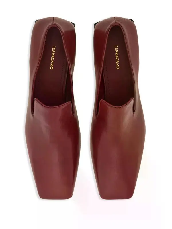 FERRAGAMO Square Toe Loafers