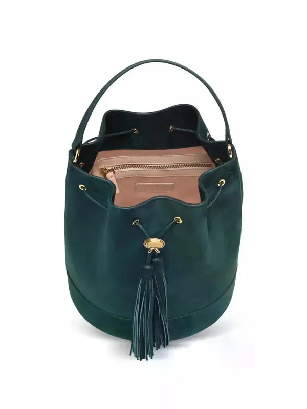 GIANVITO ROSSI Sienna 22 Tassel-detail Bucket Bag - Green