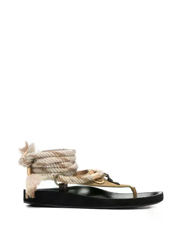 Isabel Marant Onya Flat Sandals - Brown
