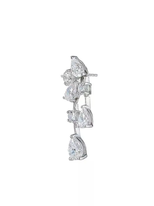 ANABELA CHAN 18kt White Gold Mini Raindrop Diamond Earrings