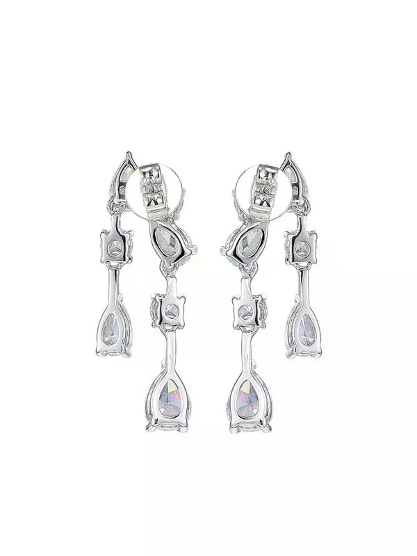 ANABELA CHAN 18kt White Gold Mini Raindrop Diamond Earrings
