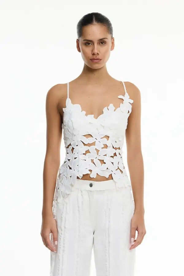 Significant Other Idette Floral Embroidered Lace Top