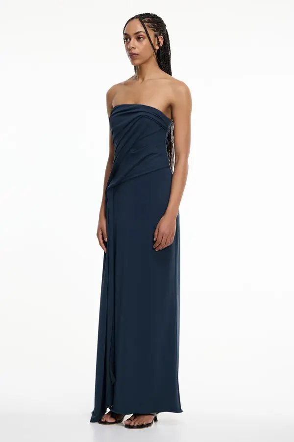 Significant Other Genesis Strapless Maxi Dress - Blue Steel