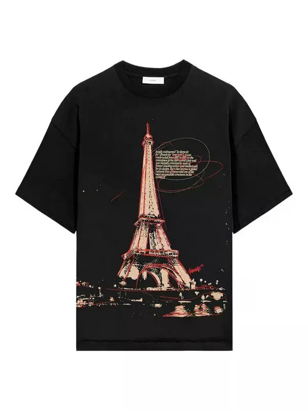 1989 STUDIO Eiffel Tower-print Long-sleeves T-shirt - Black