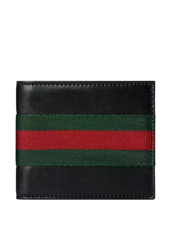 Gucci Web Stripe Bifold Wallet - Black