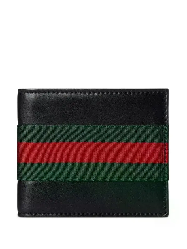 Gucci Web Stripe Bifold Wallet - Black
