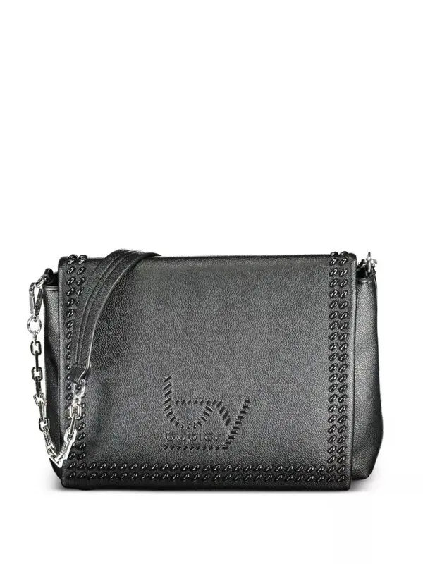 Byblos Studded Logo-embossed Shoulder Bag - Black