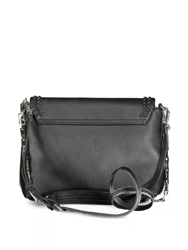 Byblos Studded Logo-embossed Shoulder Bag - Black
