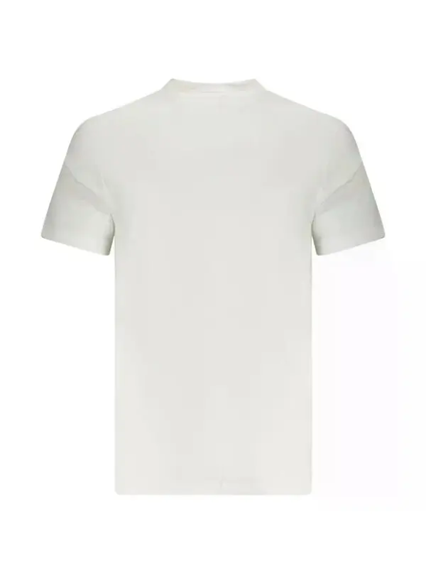 Calvin Klein Logo-embroidered Cotton T-shirt - Neutrals