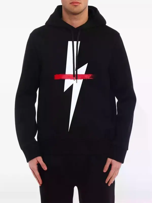 Neil Barrett Thunderbolt Print Hoodie