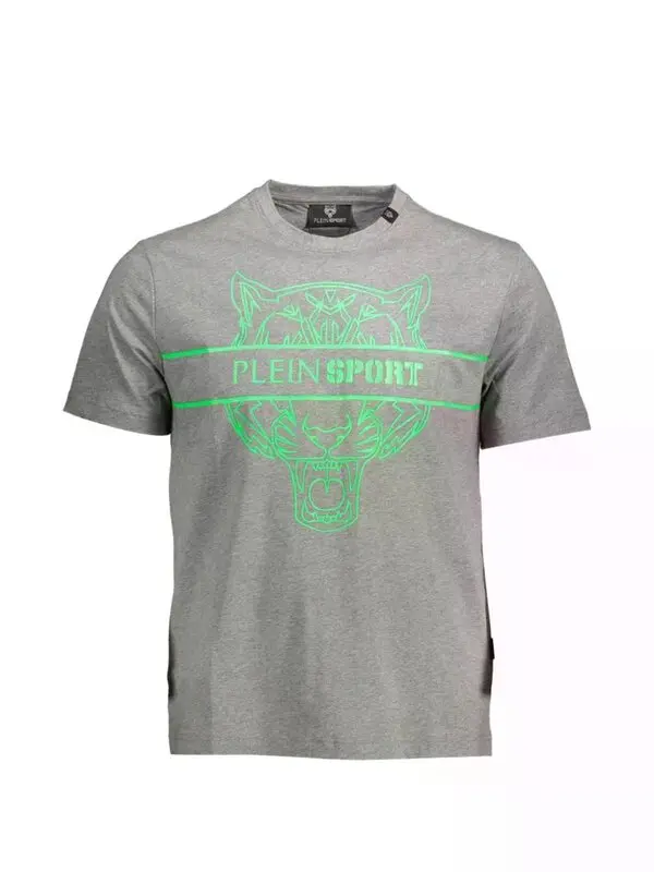 PLEIN SPORT Tiger-print Logo-detail T-shirt