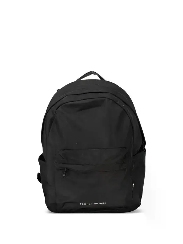 Tommy Hilfiger Logo-print Zip-pocket Backpack - Black