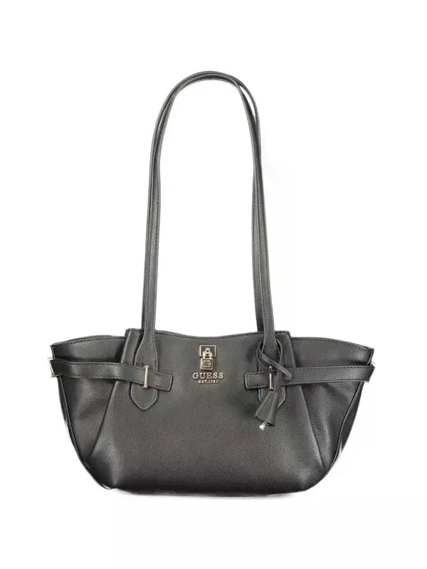 Guess Pebbled Tote Bag With Wrap-around Detail - Grey