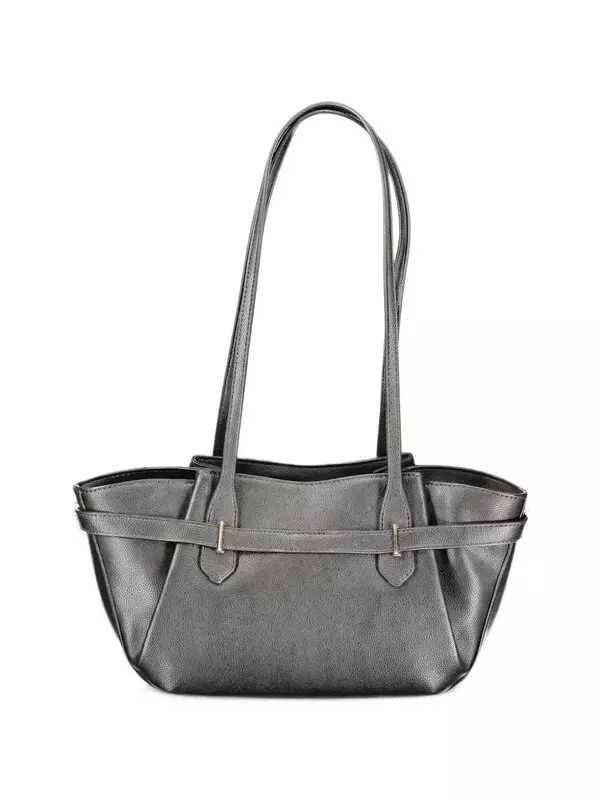 Guess Pebbled Tote Bag With Wrap-around Detail - Grey