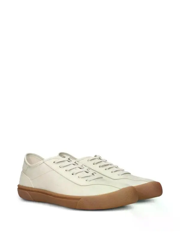 THE ROW Lace-up Canvas Sneakers - Neutrals