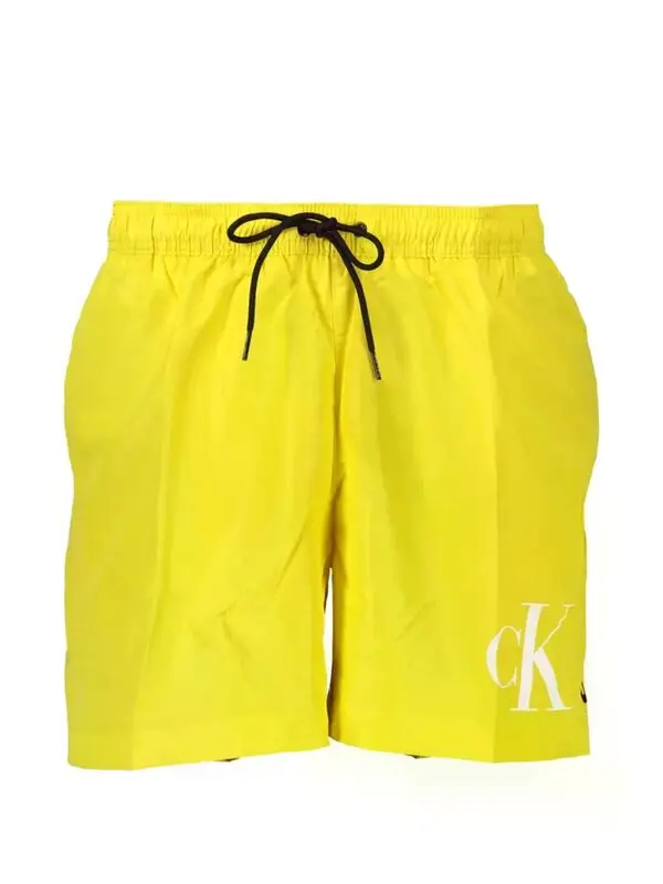 Calvin Klein Logo-print Swim Shorts - Yellow