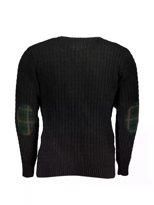 U.S. Grand Cable-knit Elbow-patch Sweater