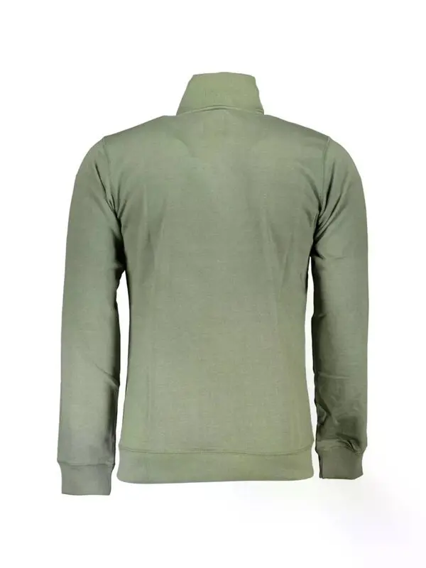 GIAN MARCO VENTURI VINTAGE Logo-embroidered Zip-up Sweater