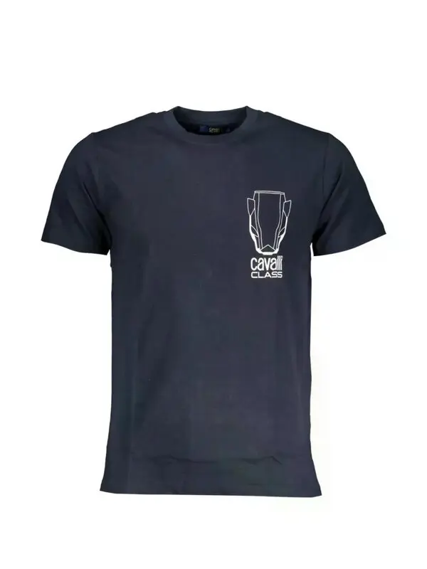 Roberto Cavalli Logo-print Cotton T-shirt - Blue