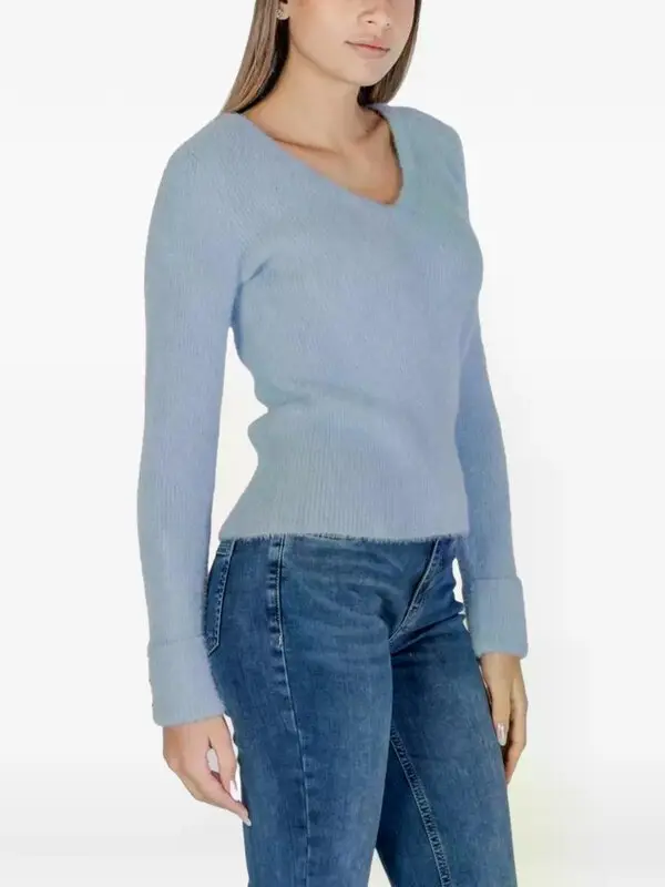 MORGAN Ribbed V-neck Sweater