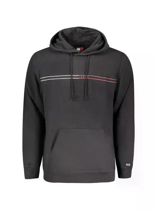 Tommy Hilfiger Logo-print Drawstring Hoodie - Black