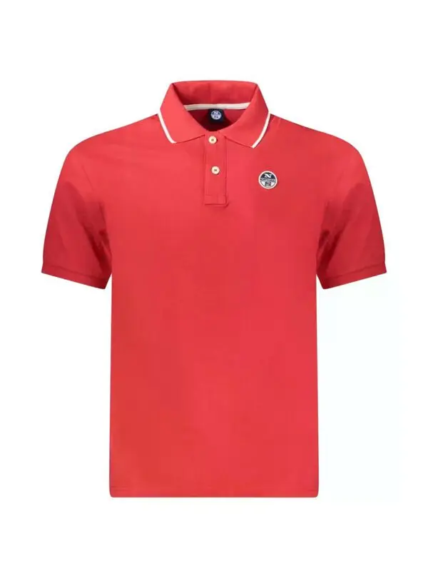 NORTH SAILS Logo-patch Tipped Polo Shirt - Red