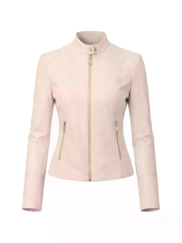 Guess Textured-finish Zip-up Jacket - Pink