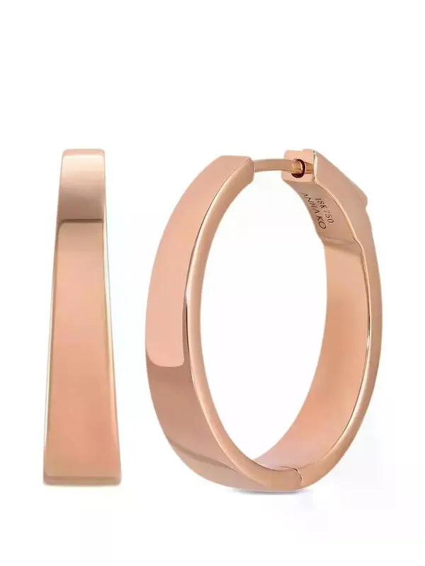 ANITA KO 18k Rose Gold Hoop Earrings - Pink