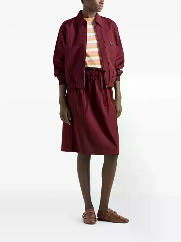 Prada Poplin Midi-skirt - Red