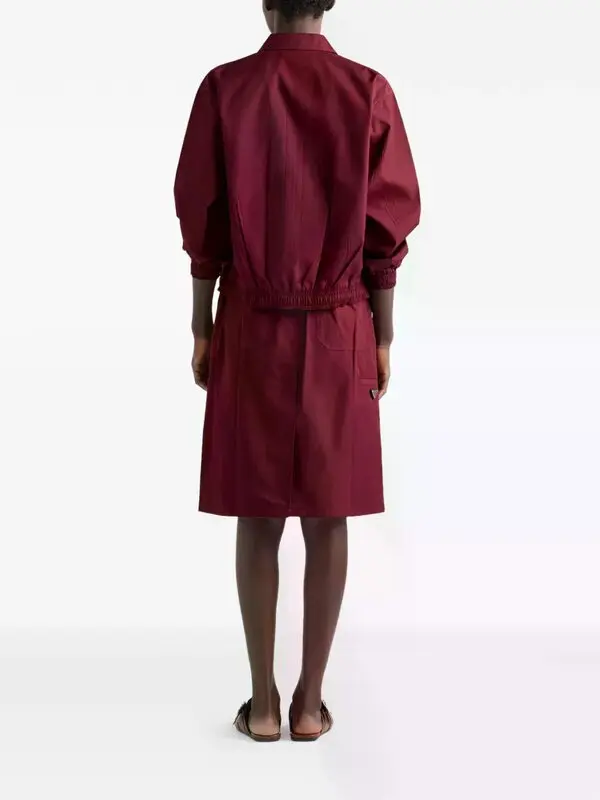 Prada Poplin Midi-skirt - Red