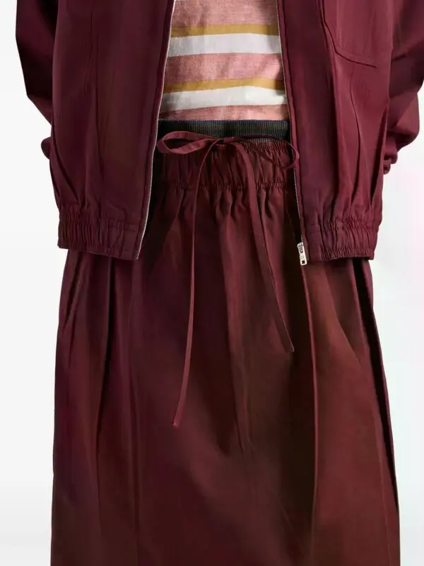 Prada Poplin Midi-skirt - Red