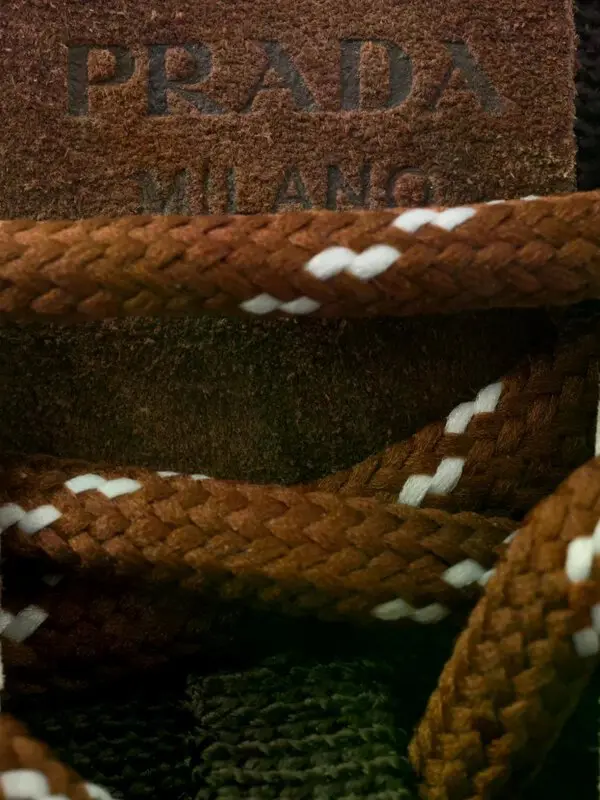 Prada Mesh Fabric And Suede Lace-up Sneakers - Brown