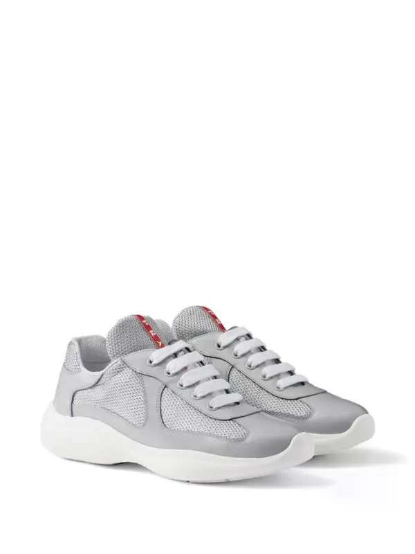 Prada America's Cup Biker Fabric Sneakers - Grey