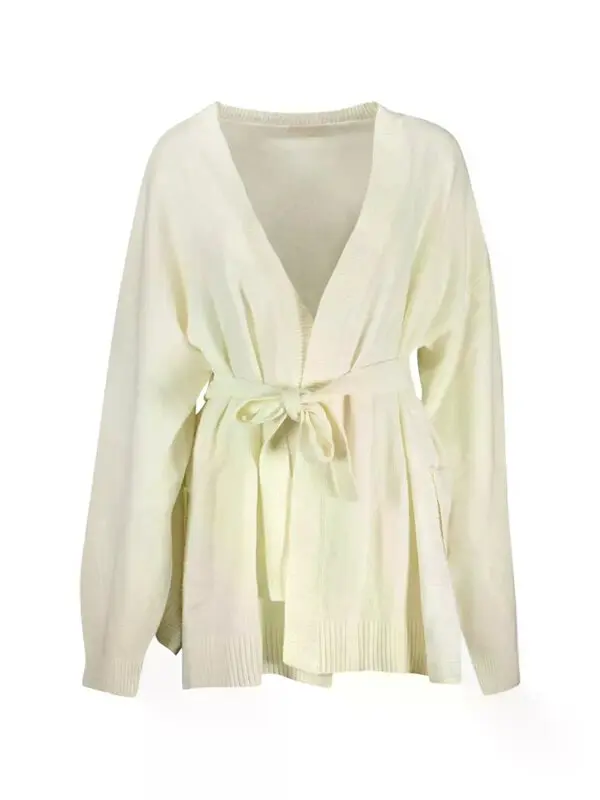 Guess Belted V-neck Cardigan - White