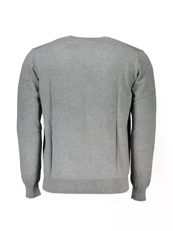 HARMONT & BLAINE Cotton V-neck Sweater - Grey
