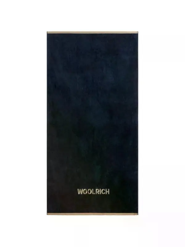 Woolrich Logo-embroidered Beach Towel - Blue