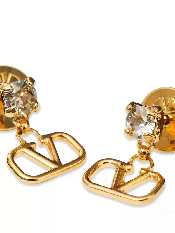 Valentino Garavani Vlogo Signature Drop Earrings With Swarovski Crystals